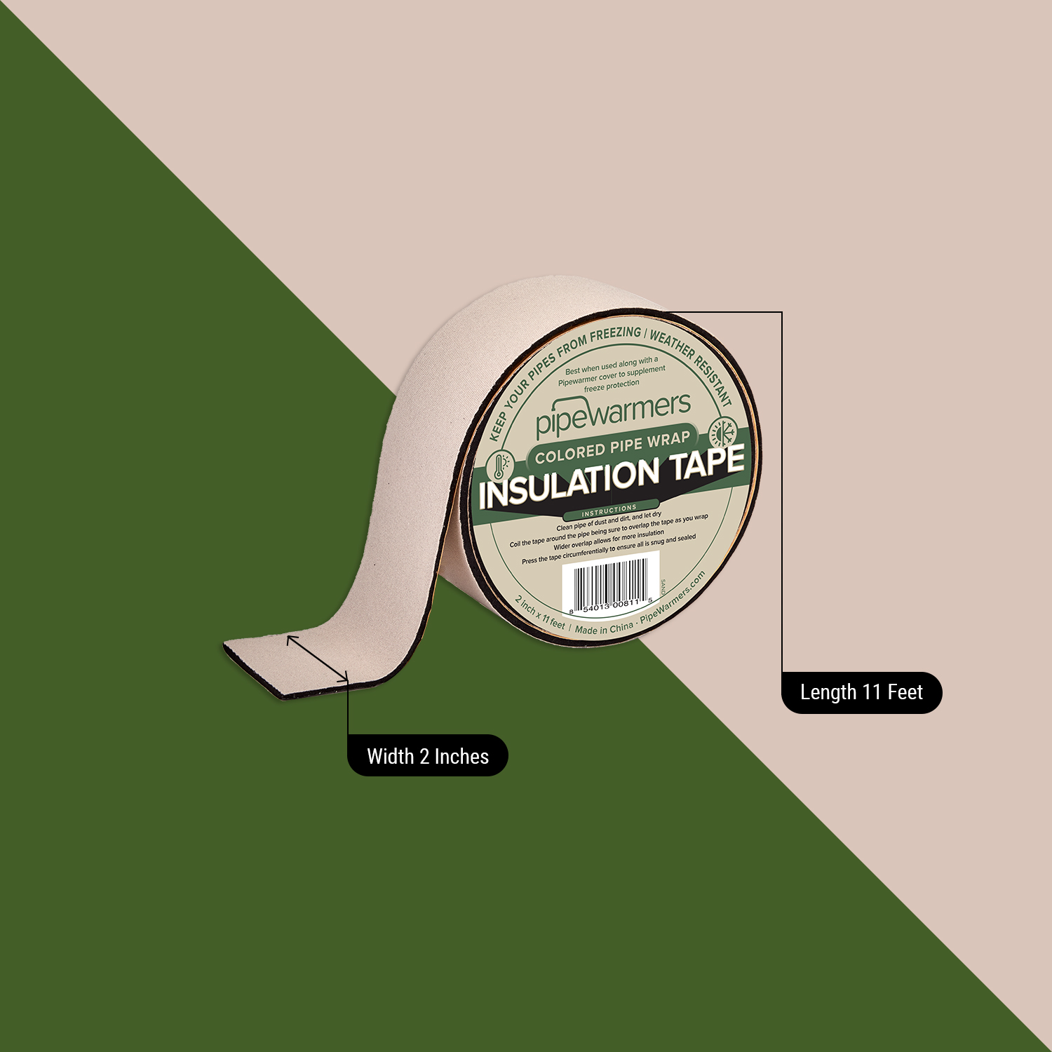 Colored Pipe Insulation Tape by Pipe Warmers